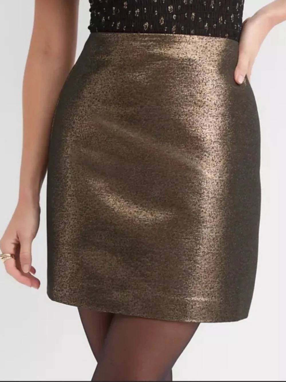LOFT | Skirts | Nwt Loft Metallic Gold Mini Skirt | Poshmark